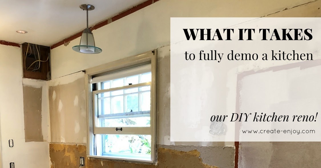 What it takes to fully demo a kitchen! Our DIY kitchen reno progress ...