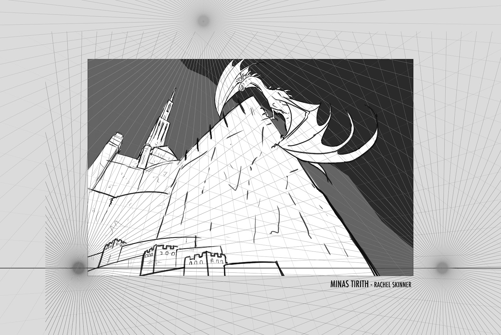 Intro to Perspective for Games: 3 - Point Perspective Assignment