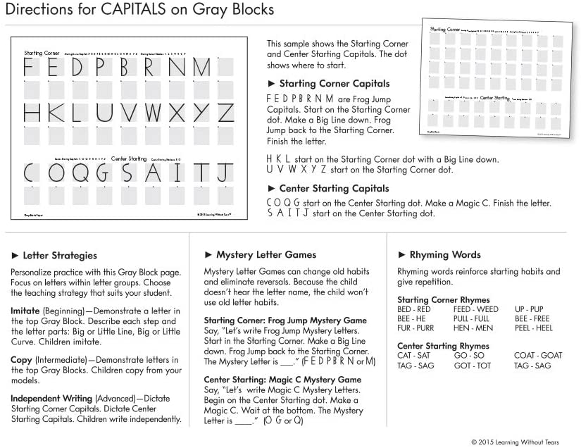 Handwriting Without Tears Letter Order ~ Thankyou Letter