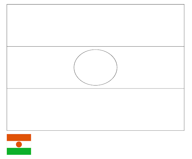 Coloring Page | Flag of Niger | Drawing | Outline Vectors | Free ...