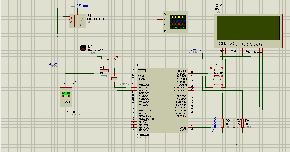 electronics: AUTO TEMPERATURE CONTROL USING ATMEGA 16