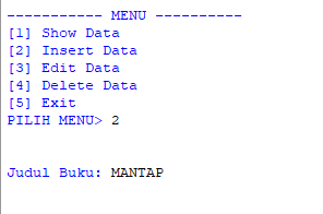 Welcome to my blog: Tutorial Python untuk Membuat Menu data