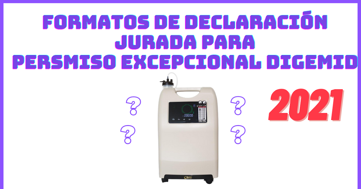 Declaración Jurada Para Solicitar Autorización Excepcional - DIGEMID 2021