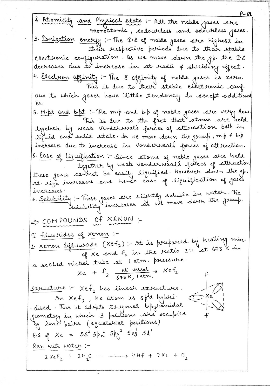 P block elements handwritten notes for class 12th chemistry|| cbse ...