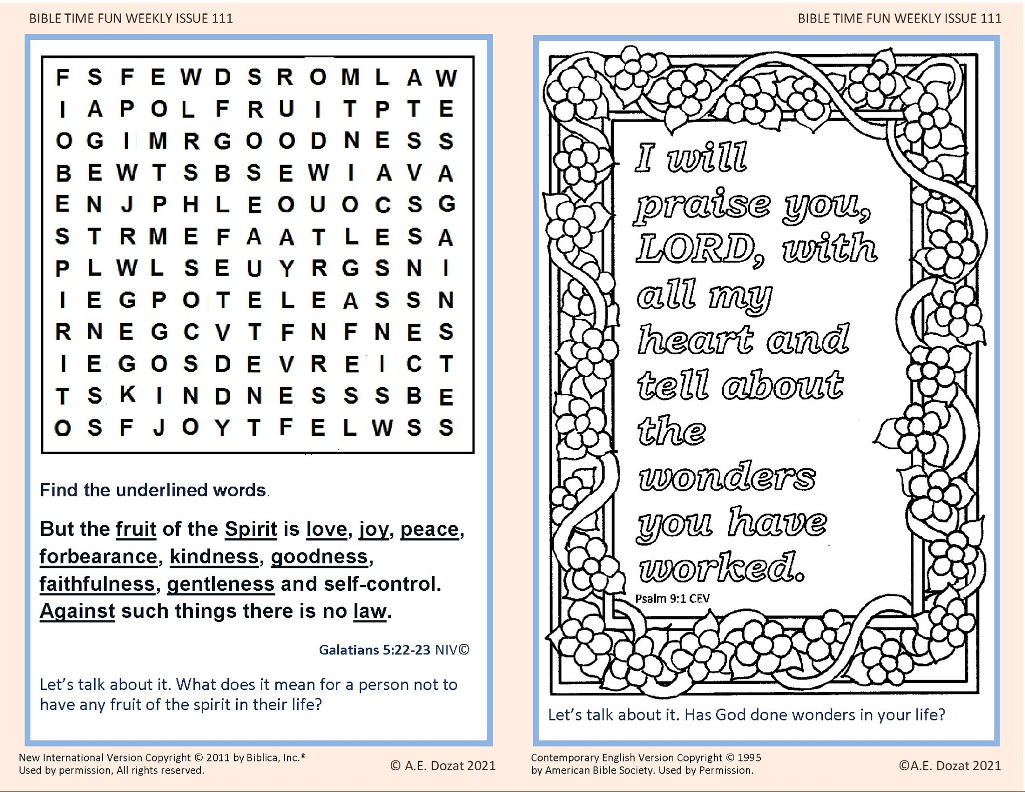 Coloring Pages for Kids by Mr. Adron: Free Children's Church Bible ...