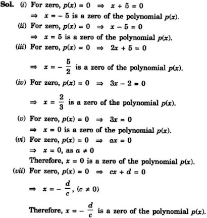 Chapter 2 Polynomials NCERT Solutions Class 9 Maths
