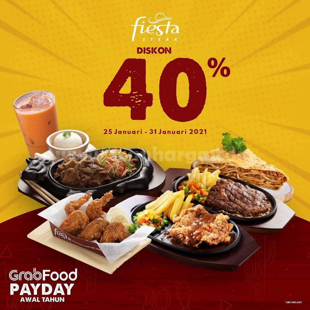 FIESTA STEAK Promo GRABFOOD PAYDAY! Spesial DISKON 40% - scanharga