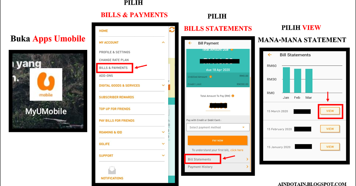 A's Edition: Cara bayar bill umobile secara online guna MAYBANK2U atau ...