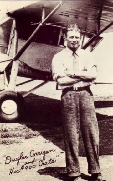 Inside the Apple: Postcard Thursday: "Wrong Way" Corrigan