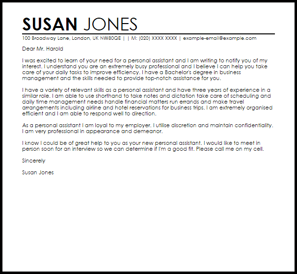 Personal Cover Letter Template Resume Letter personal-cover-letter-template-resume-letter