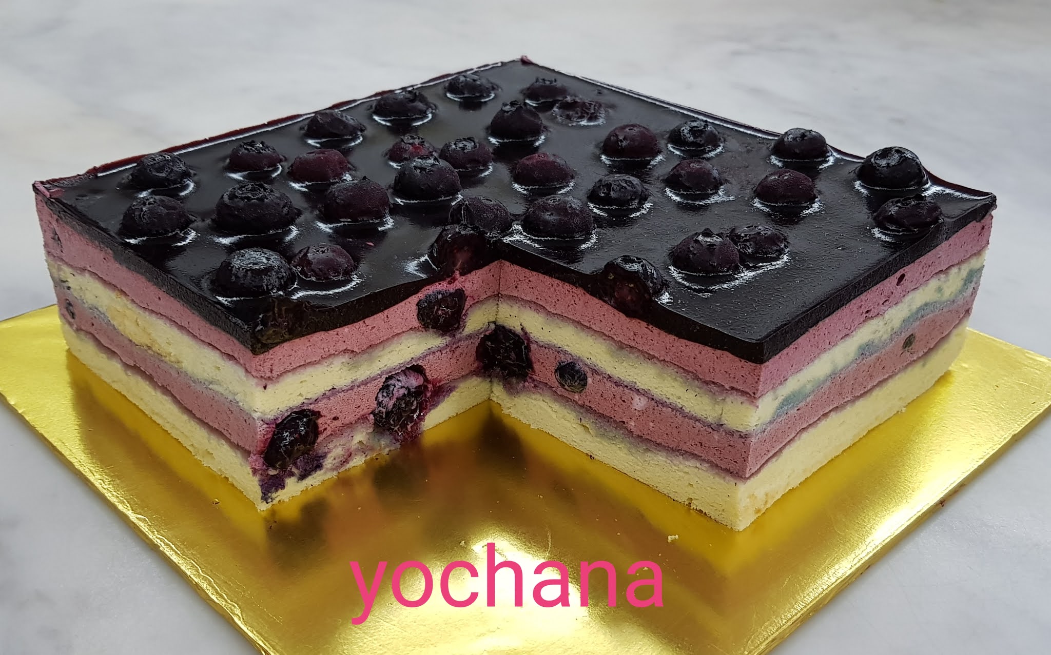 Yochana's Cake Delight! : Blueberry Mousse Cake