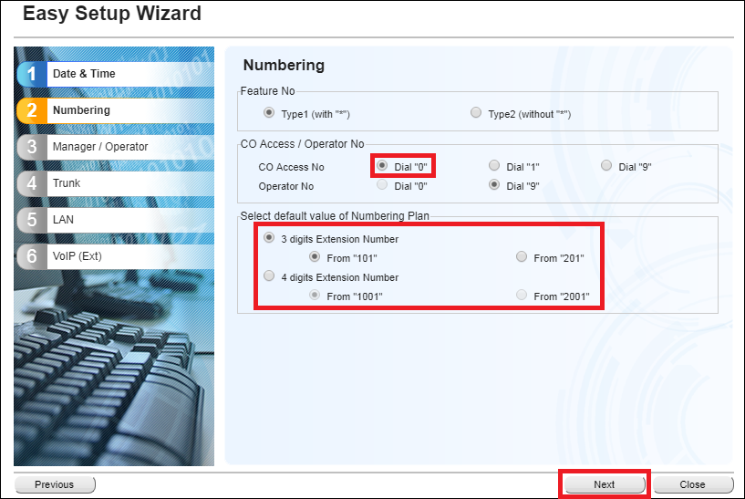 How to configure Panasonic NS300 by initial easy setup wizard?