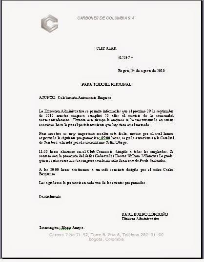 TECNICAS DE OFICINA: LA CIRCULAR!!