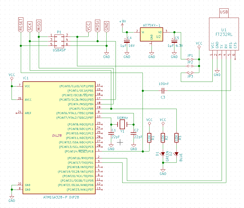RitonDuino: Montage et chargement d'un ATMEGA328P