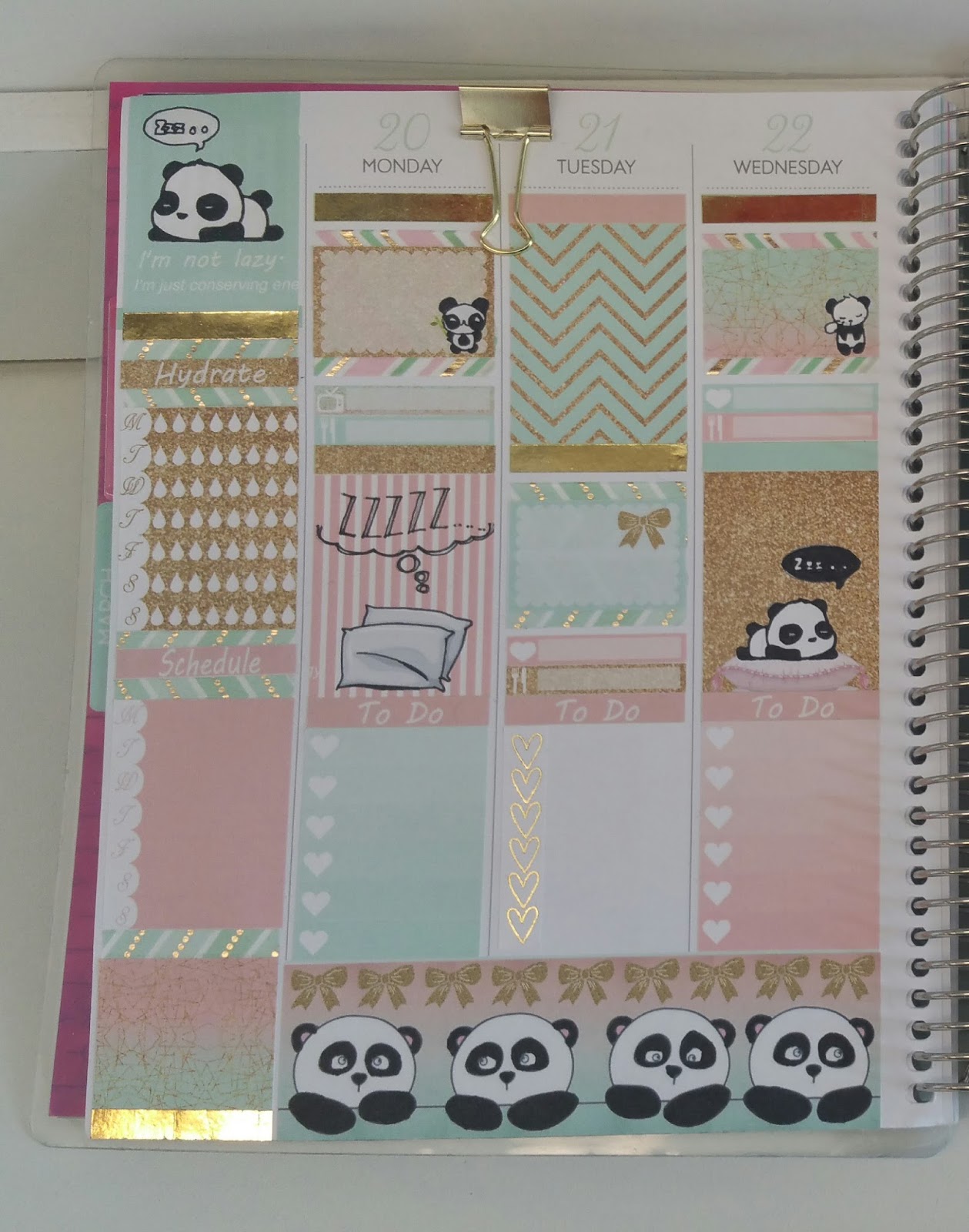 Free Lazy Panda printable spread for the Erin condren & Recollections ...