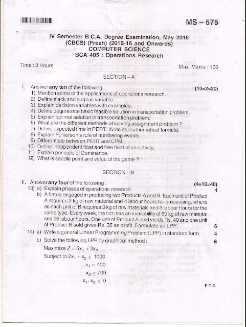 Bangalore University b.c.a. Computer Science Bca 405 : Operations ...