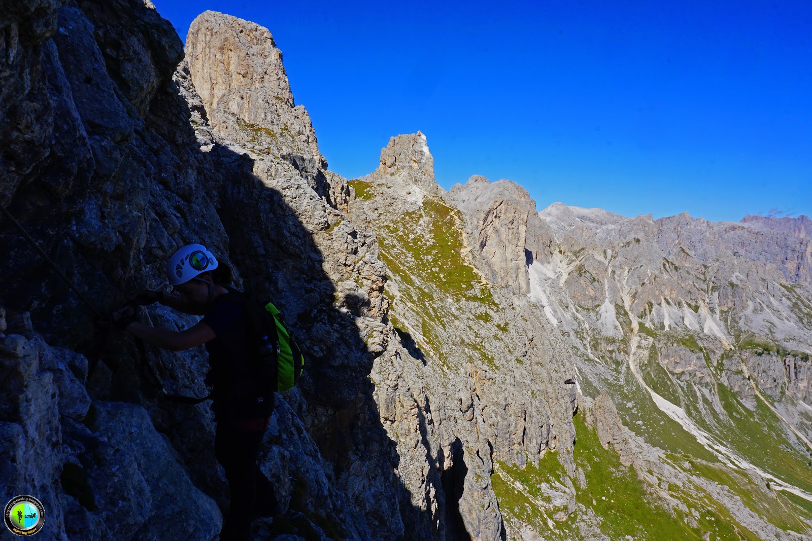 Canyoning - Caving: Via ferrata Massare, Rosengarden group, Dolomites