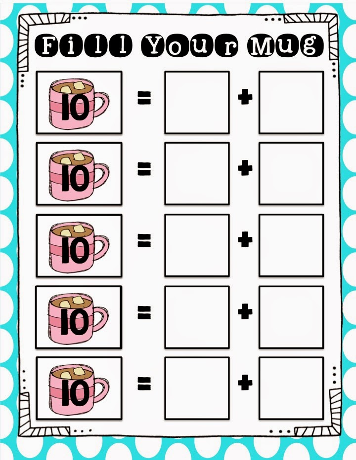 Kroger's Kindergarten: Hot Chocolate Math Freebie!