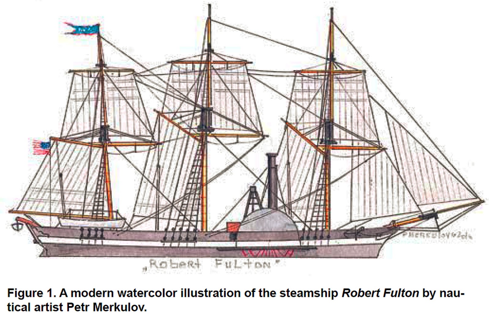 Historic Pelham: The Famed Pioneer Steamship Robert Fulton Anchored at ...
