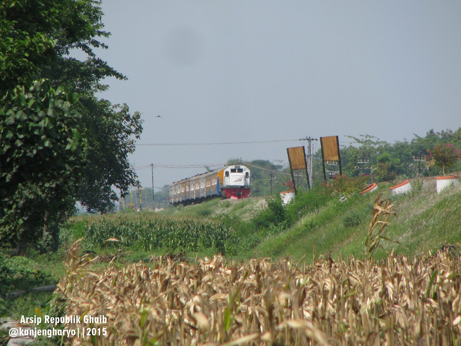 Kereta Api Indonesia: Foto Lengkap KA Brantas Memasuki Stasiun Kertosono