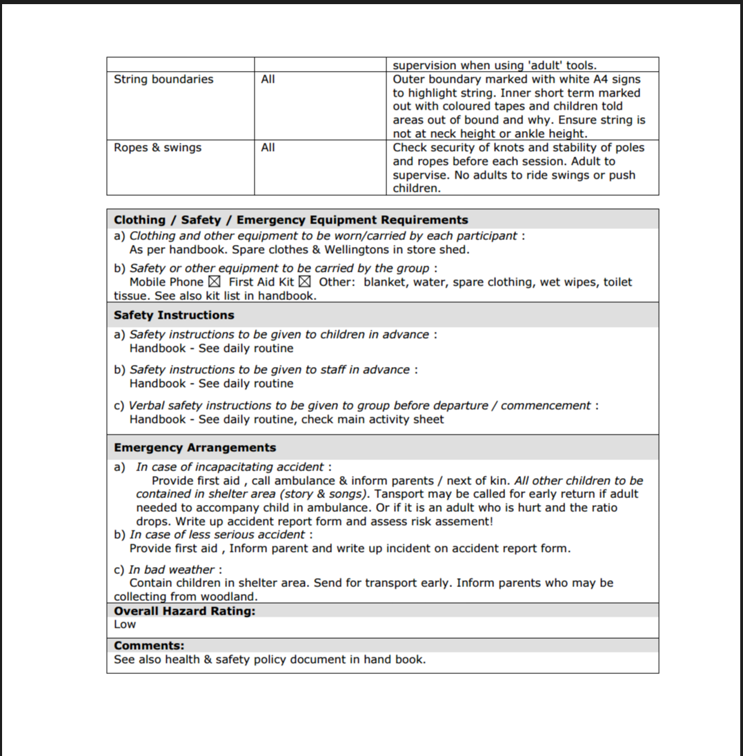 Connecting Children To Nature: Risks in Forest School