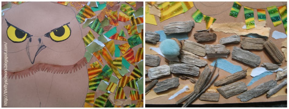 A Fall Collage Featuring An Owl | Thrifty Scissors