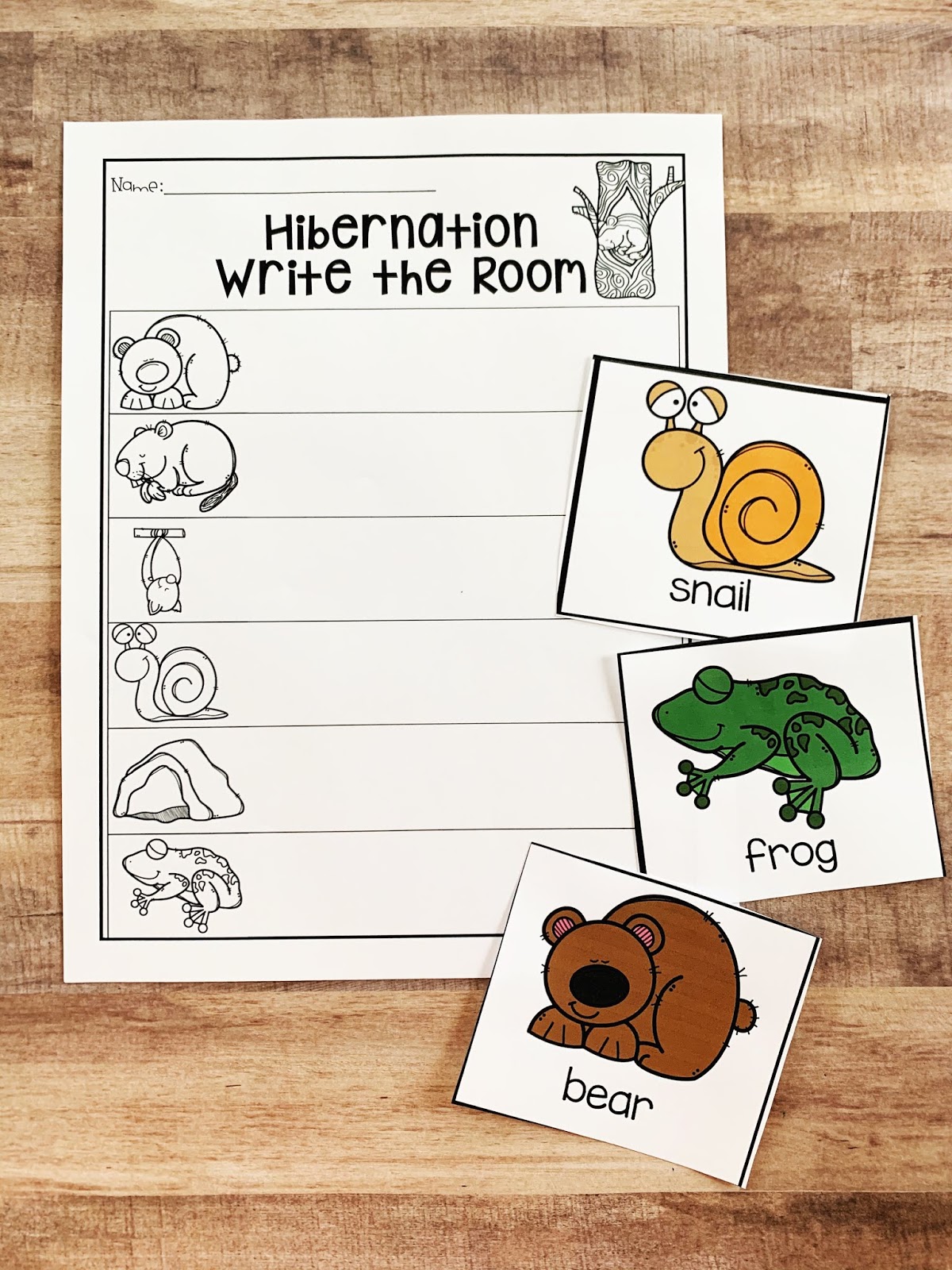 Hibernation ELA Unit for Kindergarten and 1st Grade | Busy Hands and Minds