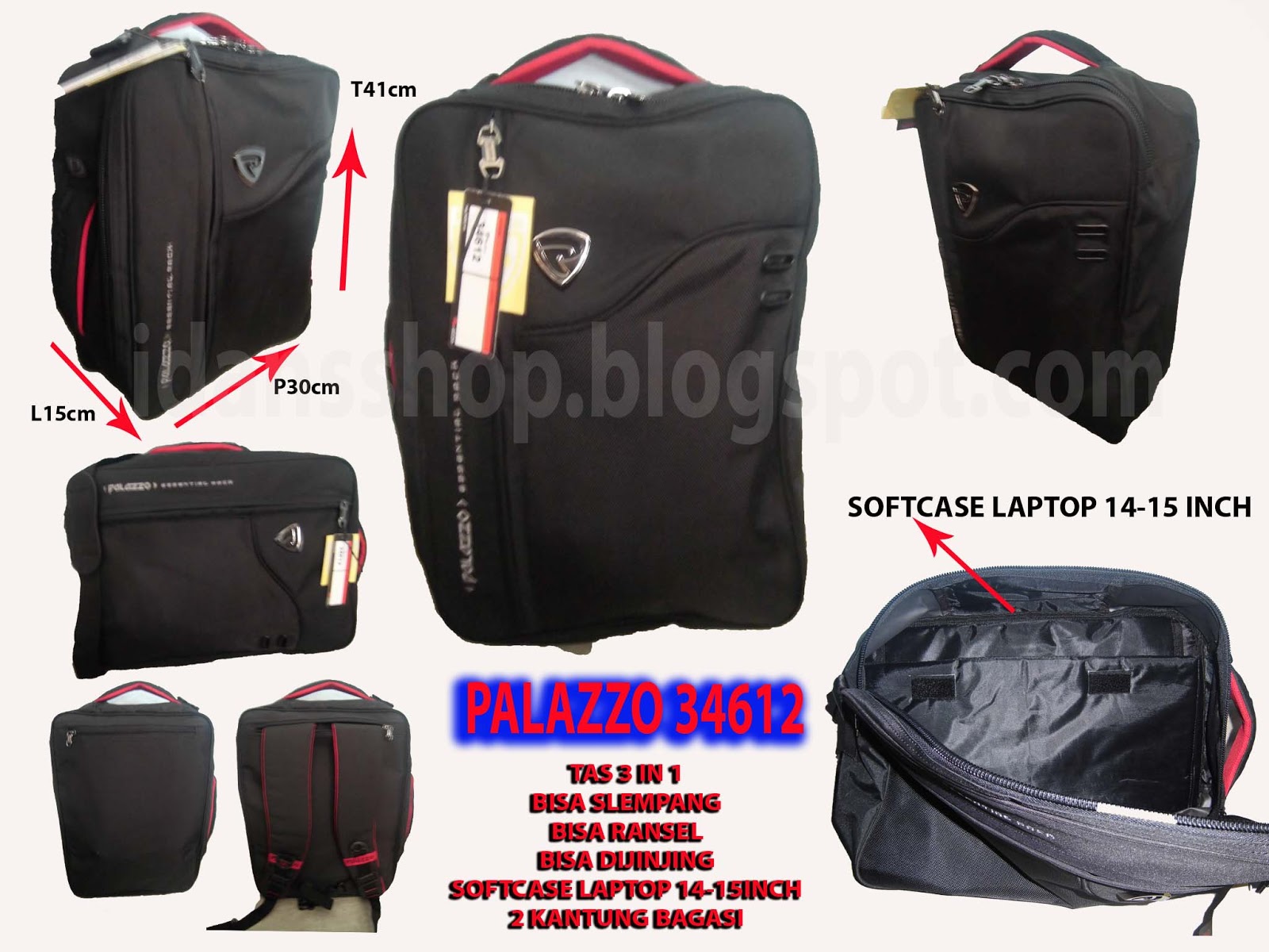 Tas Ransel 3 in 1 Palazzo 34612 - Jual Tas Ransel,Koper,tas sekolah,tas ...