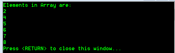 Insert an element in a sorted array