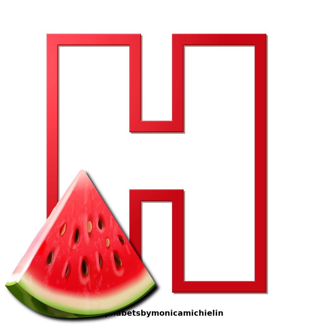 M. Michielin Alphabets: WATERMELON ALPHABET PNG, ALFABETO MELANCIA PNG ...