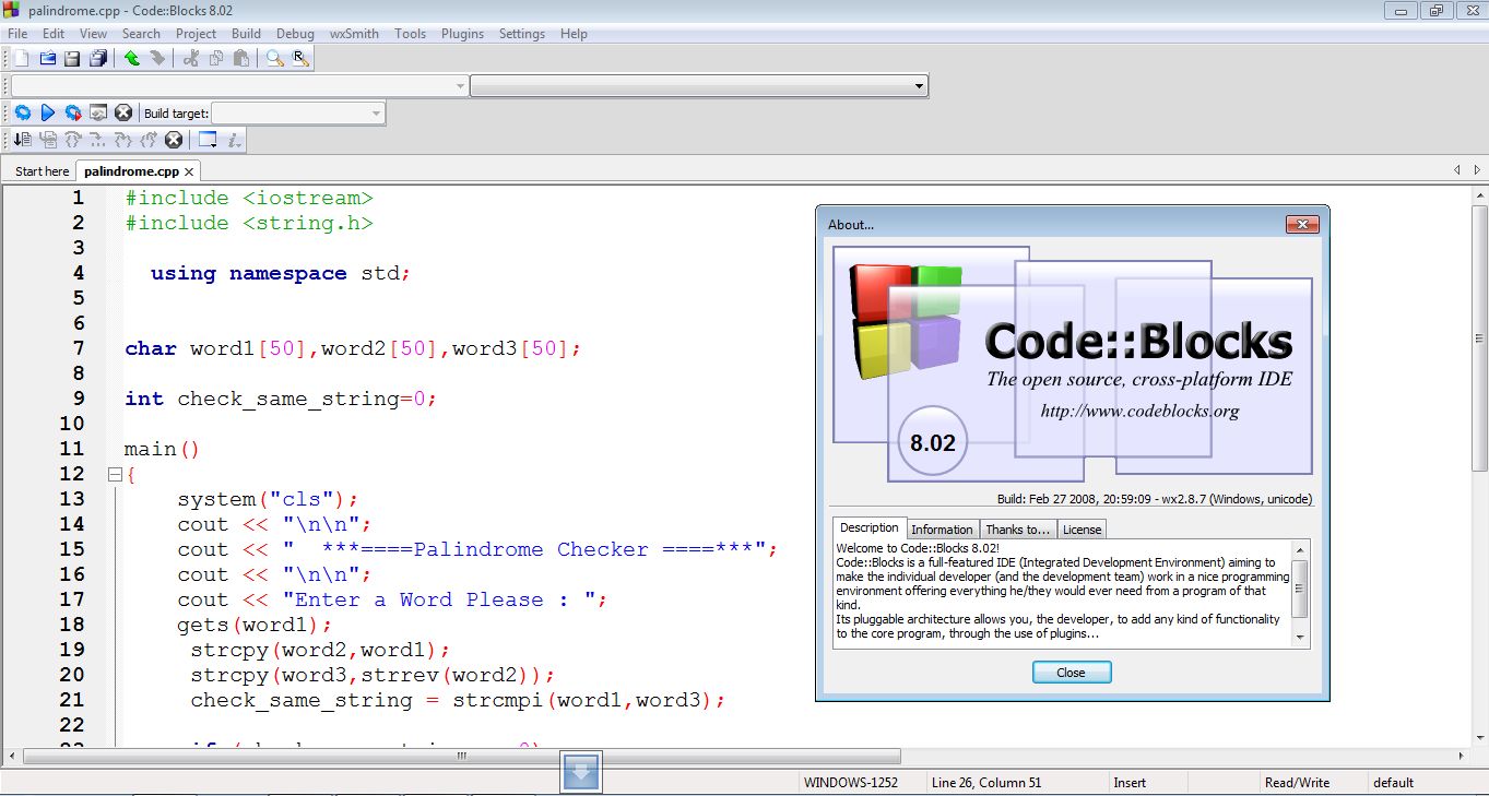 Free Programming Source Codes And Computer Programming Tutorials Palindrome Checker In C