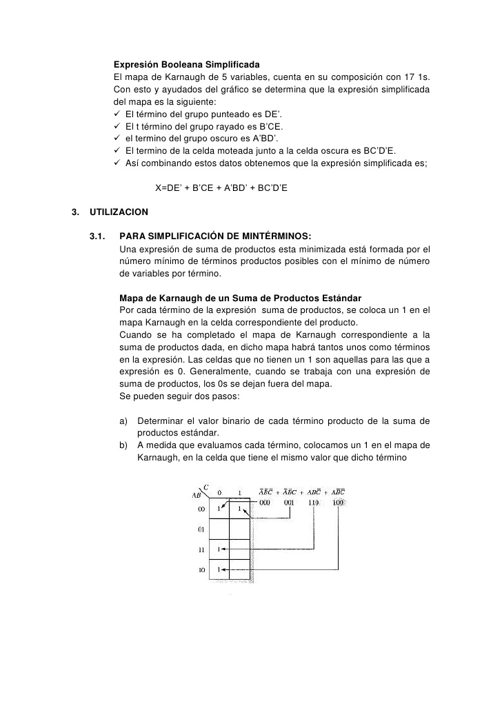 Electrónica Digital : Mapa de Karnaugh