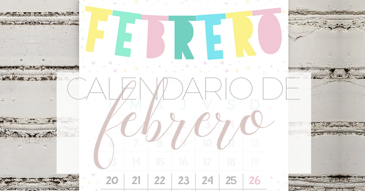 Calendario imprimible de febrero | Mi ventana favorita