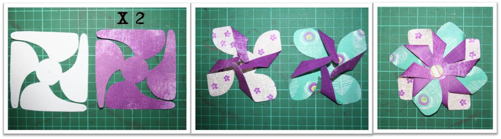 Homespun Scrapbooking: TUTORIAL: Reinventing the PINWHEEL