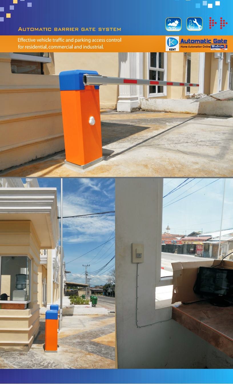 SMART PINTU BESI PRESS: Pemasangan Barrier Gate / Portal Parkir Otomatis