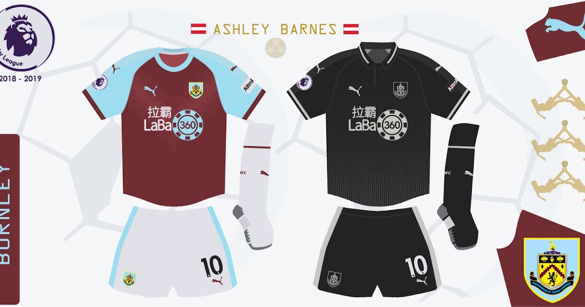 Design Futbol Kits: Burnley 2018 - 2019 (Premier League)