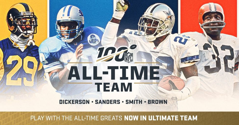 Madden 20 NFL 100 Players Program: Including Barry Sanders and Emmitt Smith