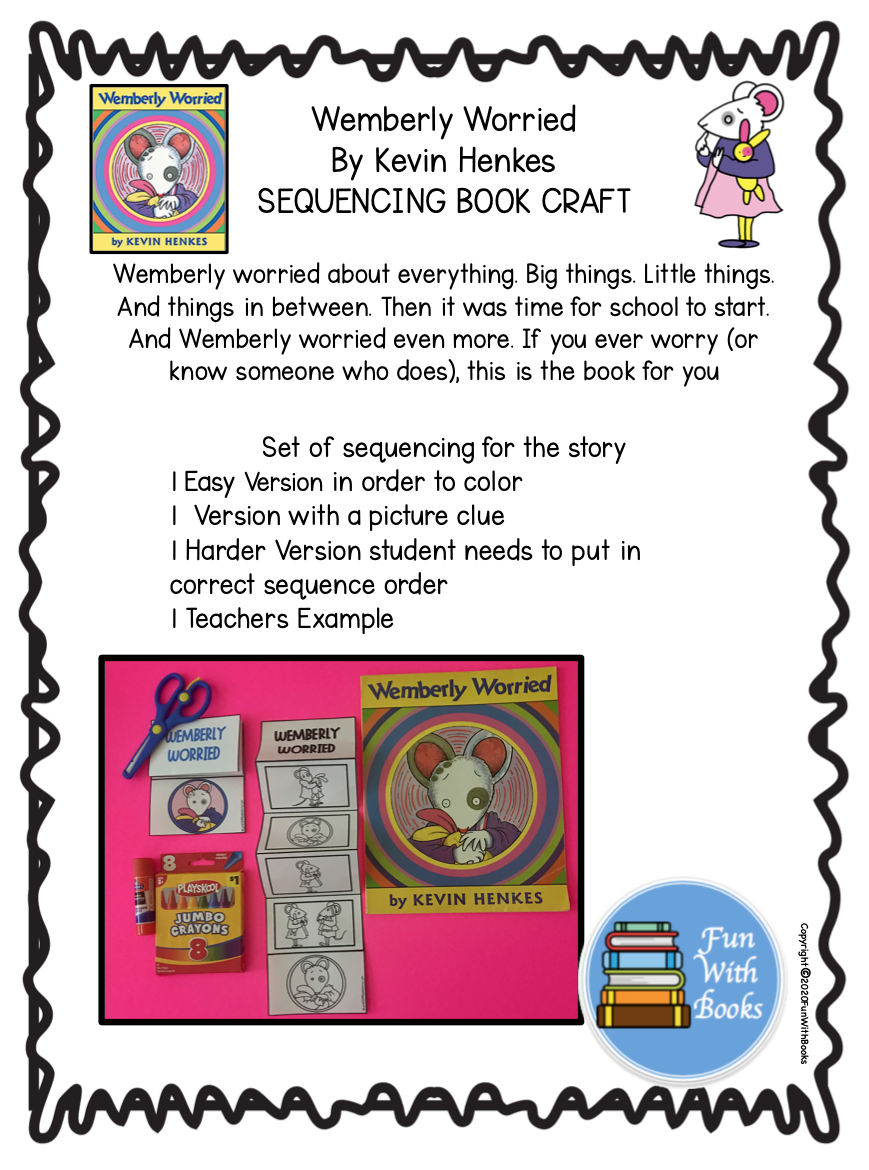 WEMBERLY WORRIED SEQUENCING ~ Book Units by Lynn