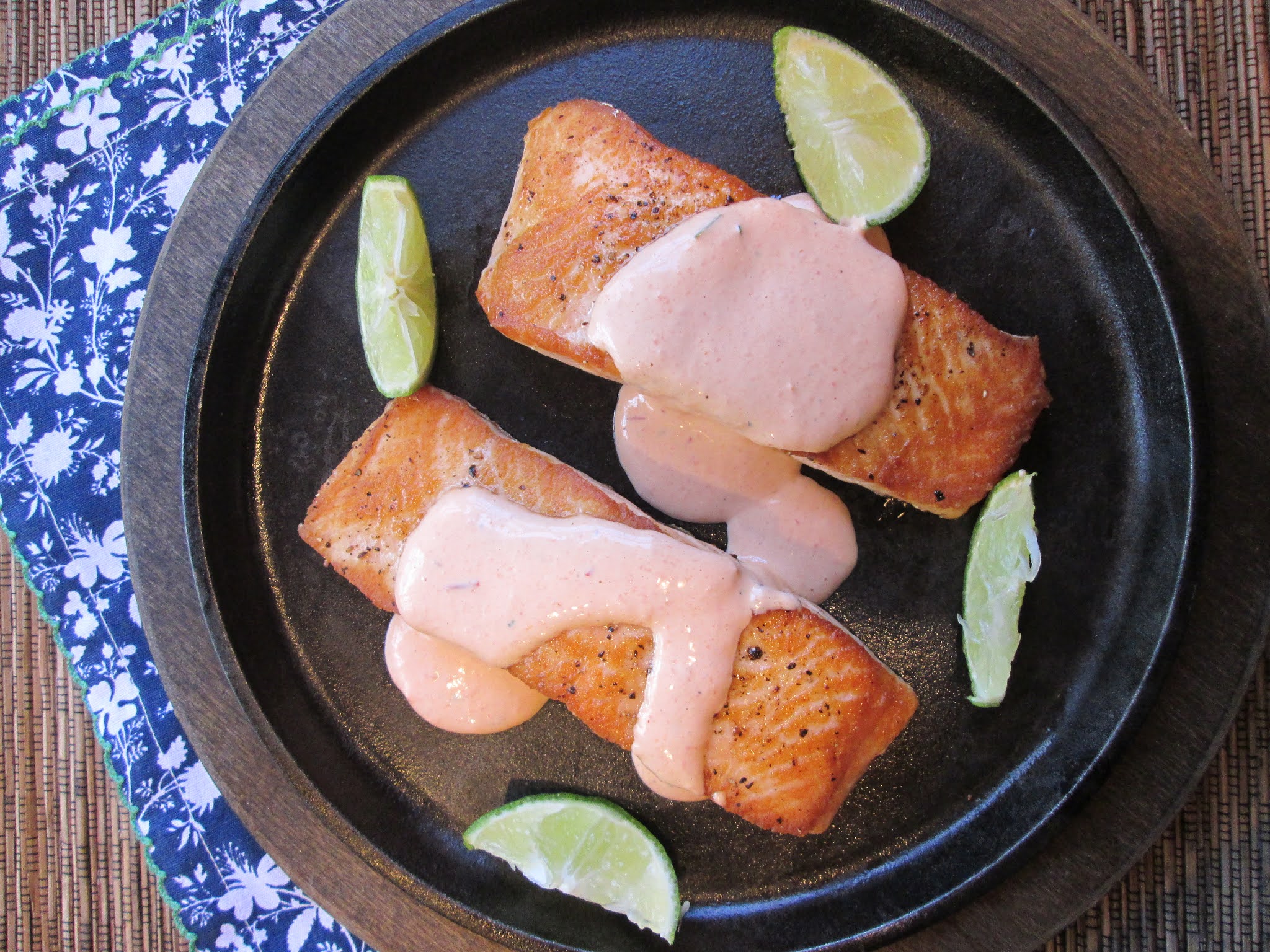 Stirring the Pot: Ina's Seared Salmon with Spicy Red Pepper Aioli and ...