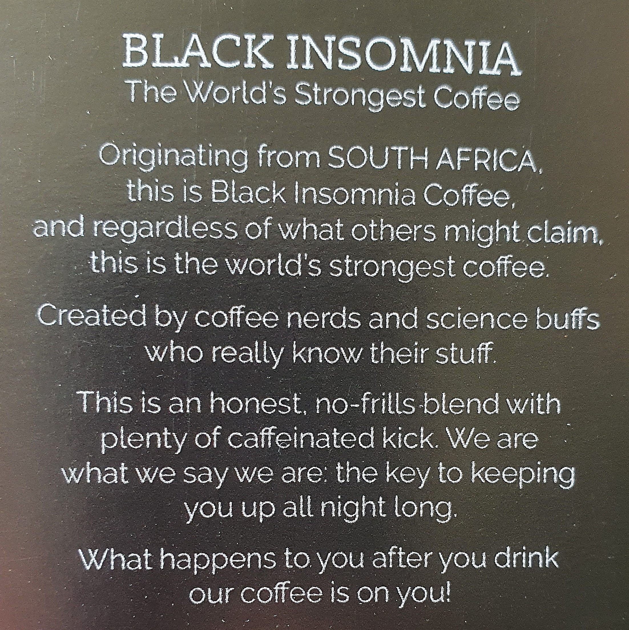 The Brick Castle: The World's Strongest Medium Roast Coffee... Sent for ...
