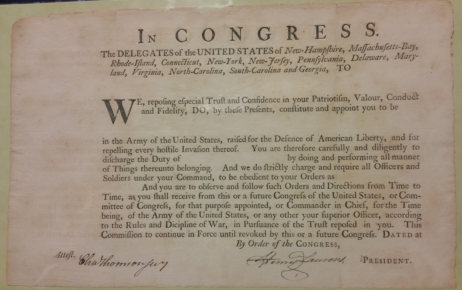 President Henry Laurens