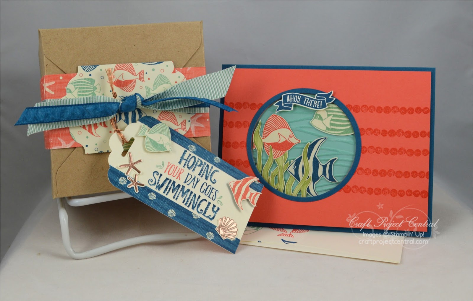 Just Julie B's Stampin' Space: Ahoy There! Note Card & Gift Box!