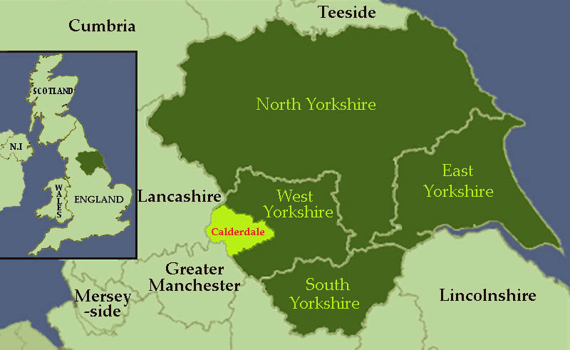 Charlie's moths of Calderdale.: CALDERDALE MAP