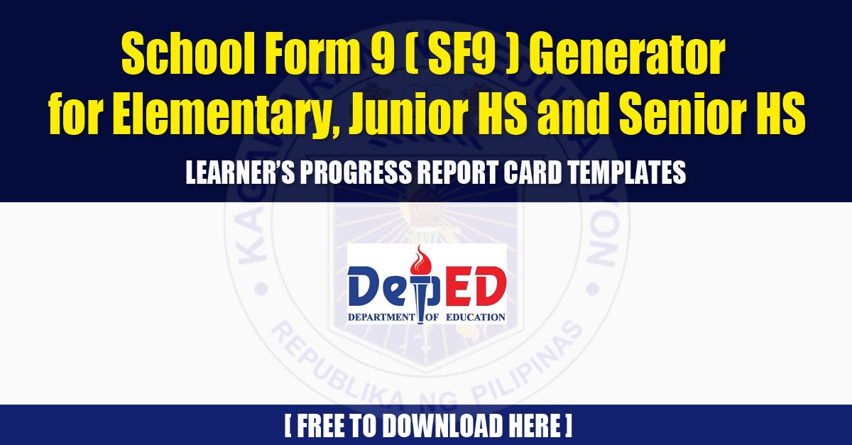 School Form 9 Generator for Elementary, Junior HS and Senior HS | Free ...