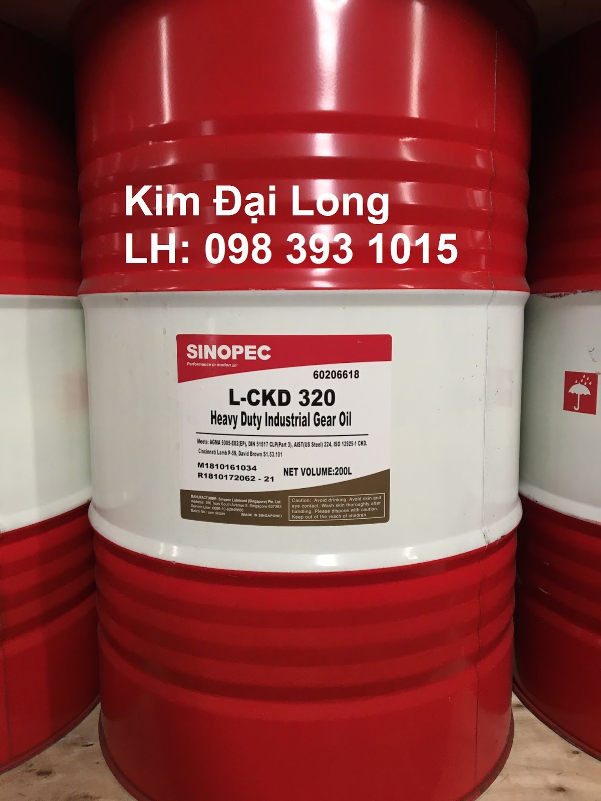 Dầu bánh răng công nghiệp nặng SINOPEC L-CKD ~ DẦU NHỚT CÔNG NGHIỆP SINOPEC