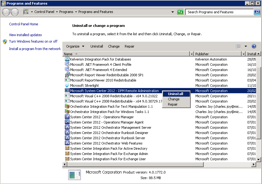 Kevin Greene IT Blog: DPM 2012 - Installing Service Pack 1 RTM (Part 2)