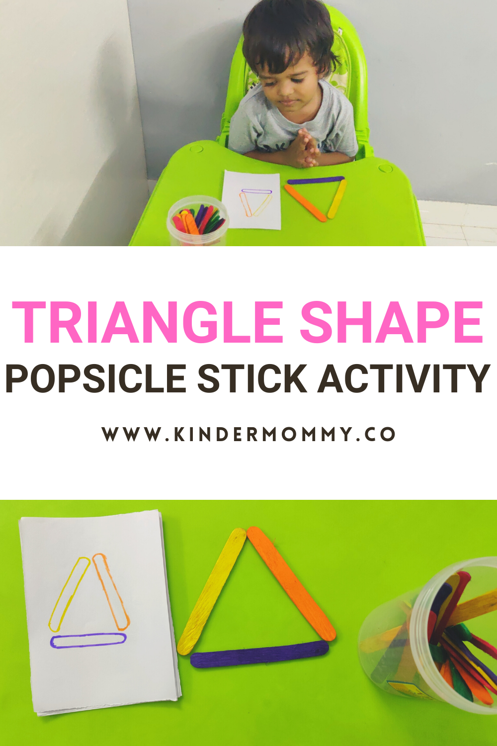 Triangle Shape Popsicle Stick Activity