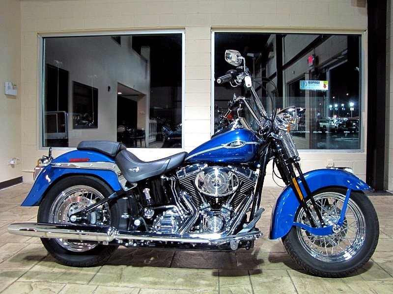 biker excalibur II: 2006 HARLEY-DAVIDSON FLSTSC SPRINGER SOFTAIL BLUE