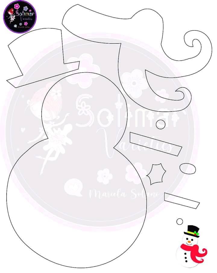 Eu Amo Artesanato: Boneco de Neve em Eva com Molde