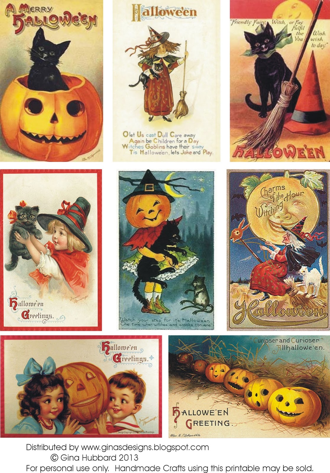 Ginas Designs: Freebie Friday Halloween Past